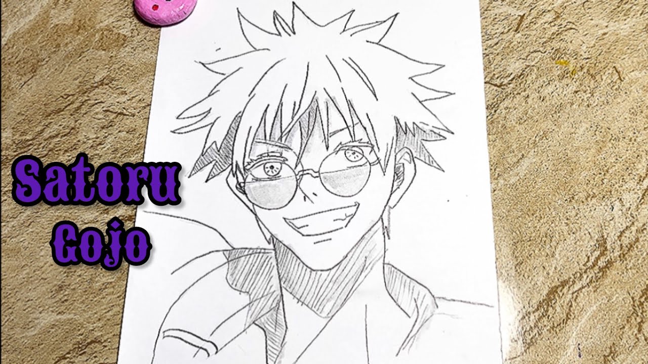HOW TO DRAW SATORU GOJO JUJUTSU KAISEN - YouTube