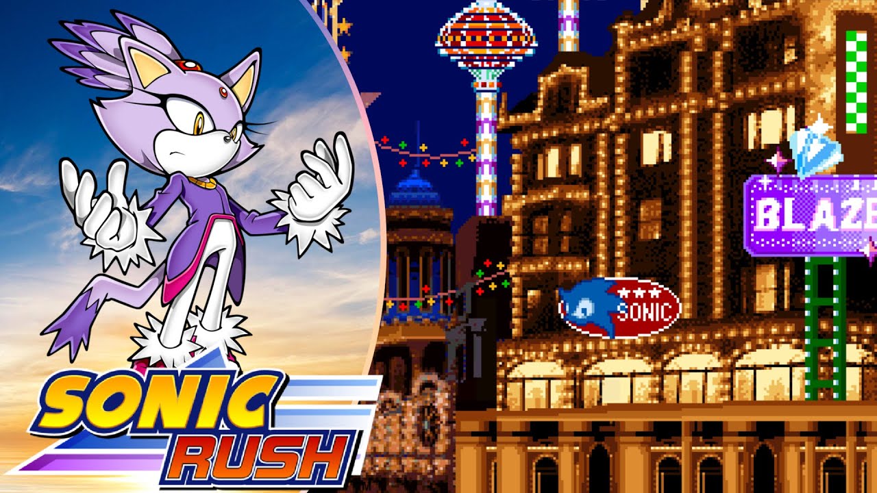 HORA DE JUGAR CON BLAZE! - sonic rush: night carnival zone - YouTube