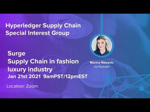 Hyperledger Supply Chain SIG: Surge - YouTube