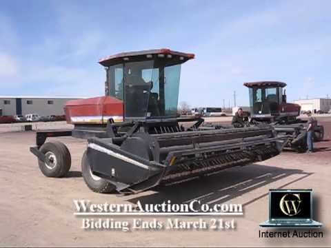 MacDon 9200 Windrower | Idaho MacDon Auctions - YouTube