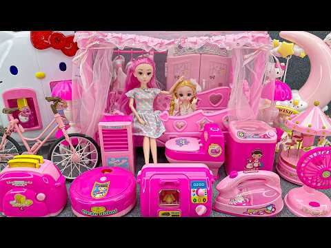 15 Minutes Satisfying with Unboxing Barbie Princess Pink Kitchen,Rock Bed Play Set Review Toys｜ASMR