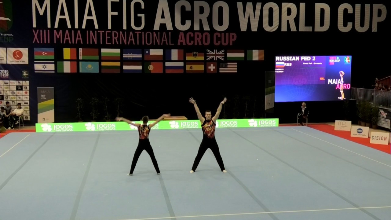 Maia Acro World Cup 2019 | MP RUS2 Dyn ANDREEV & VIKHROV - YouTube