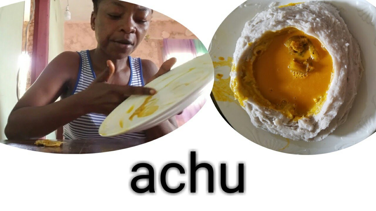 achu mukbang. (one finger round the world) Cameroon northwest delicacy ...