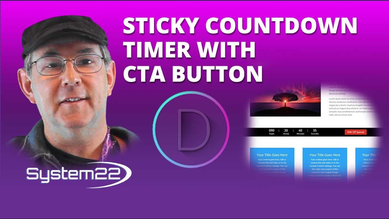 Divi Theme Sticky Countdown Timer With CTA Button 👍👈👈👈 - YouTube