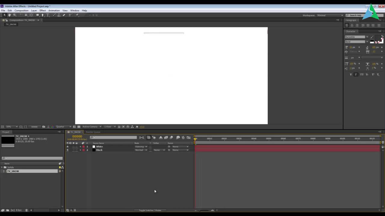 How to create TV Static/ Snow in After Effects - YouTube