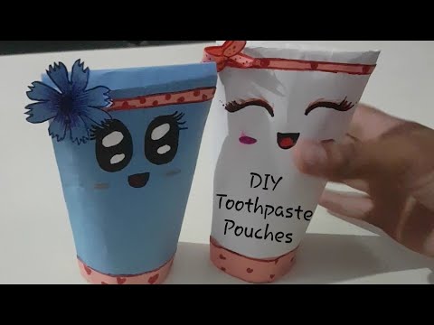 DIY Beautiful Toothpaste Pouch Using Paper and Glue Only || Easy Crafts ...