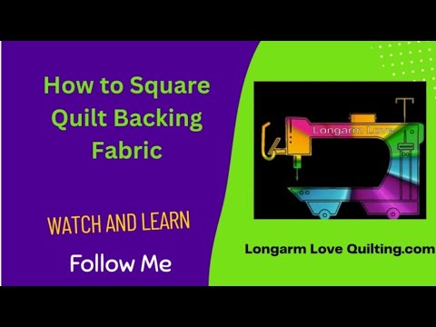 How to Square Up Quilt Backing Fabric - YouTube