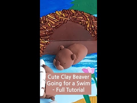 Cute Clay Beaver Going for a Swim – Full Tutorial 🦫 - YouTube