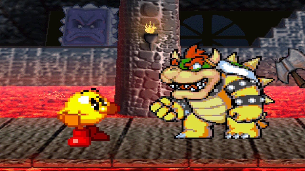 MUGEN: Pac-Man (Me) Vs Bowser (Shazzo, AI patched) - YouTube