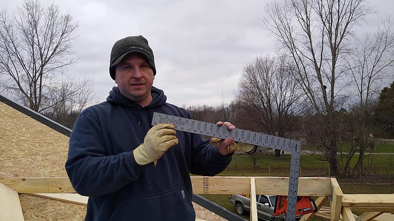 How to lay out jack rafters. - YouTube