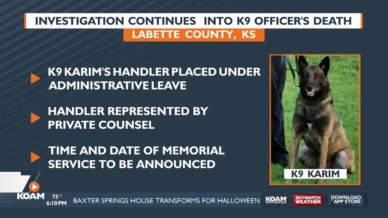 Investigation continues into K9 officer's death - YouTube