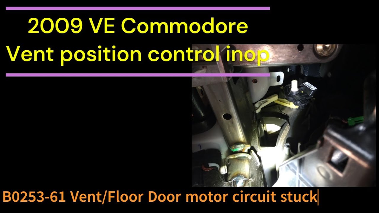 2009 Holden VE Commodore - Vent position control inoperative - Code:B0253-61 - YouTube