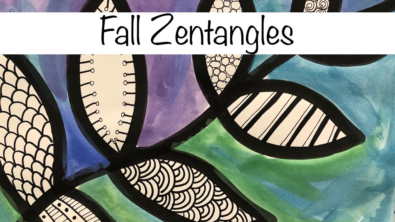 Fall Zentangles: Pumpkins, Branches, and Leaves - YouTube