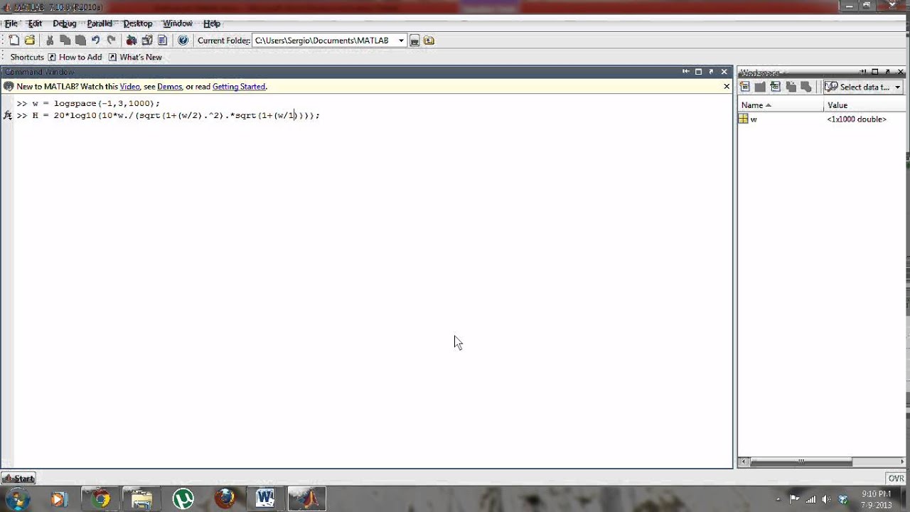 Tutorial Matlab: Diagrama de Bode - magnitud - YouTube