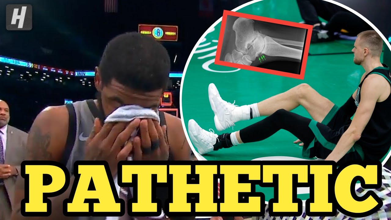 🛑 SAD! KYRIE IRVING IN TEARS AFTER WATCHING KRISTAPS PORZINGIS LEG ...