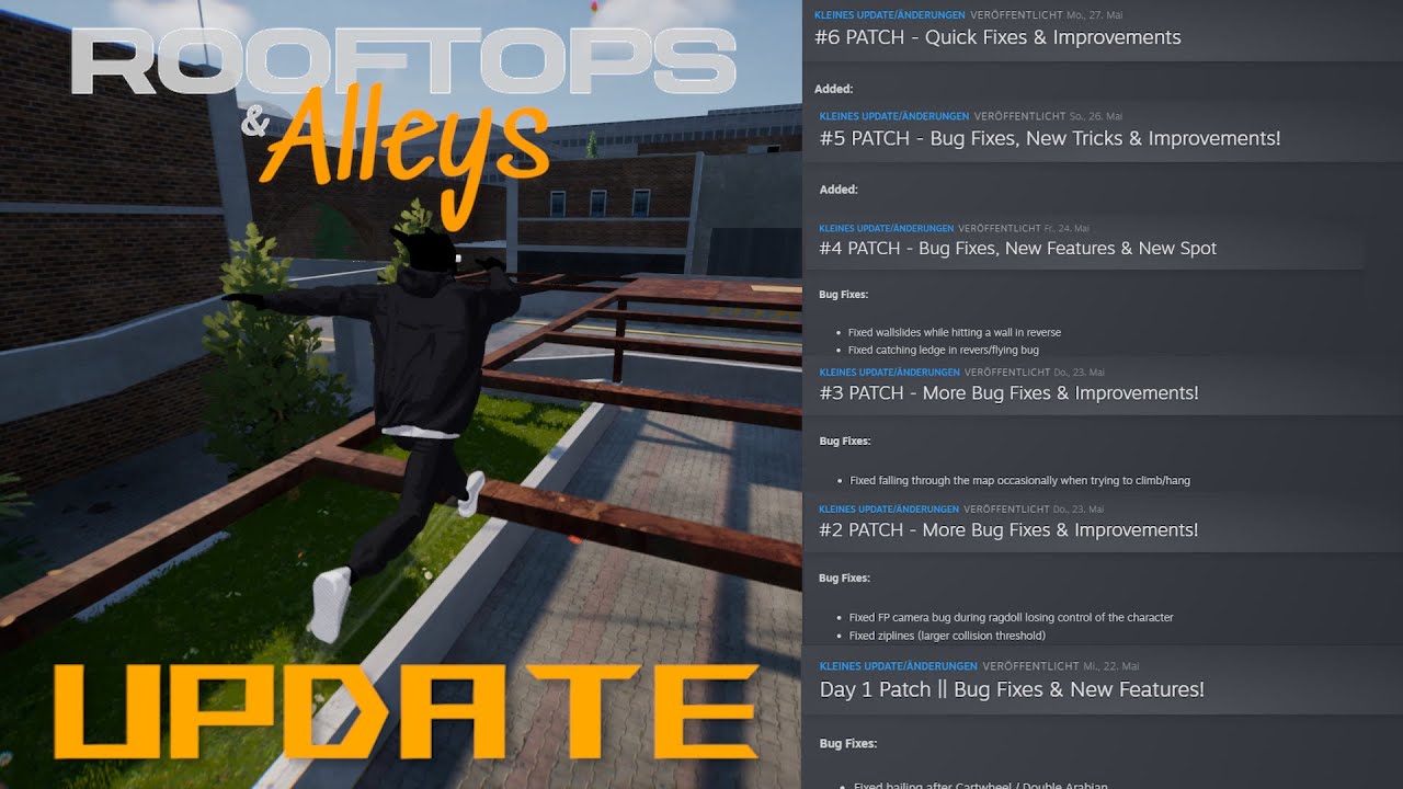 Rooftops & Alleys | Patch Updates 1 - 6 🇩🇪 - YouTube