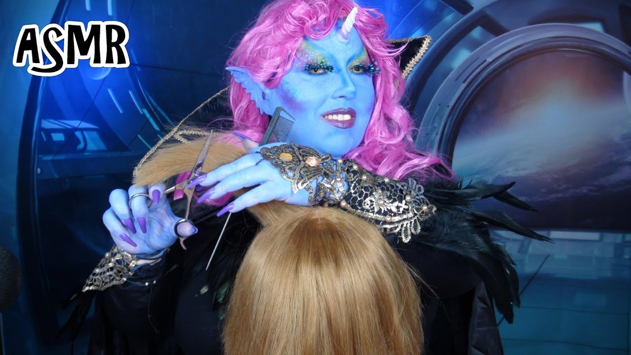 ASMR Alien Haircut and Hair Brushing Roleplay (Real Hair, Gossip, Hair ...