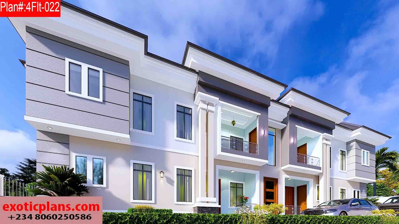 4 flat building plan - YouTube