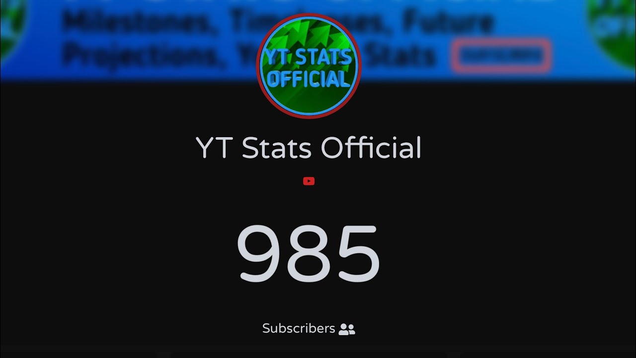 YT Stats Official to 1,000 Subscribers LIVE - YouTube