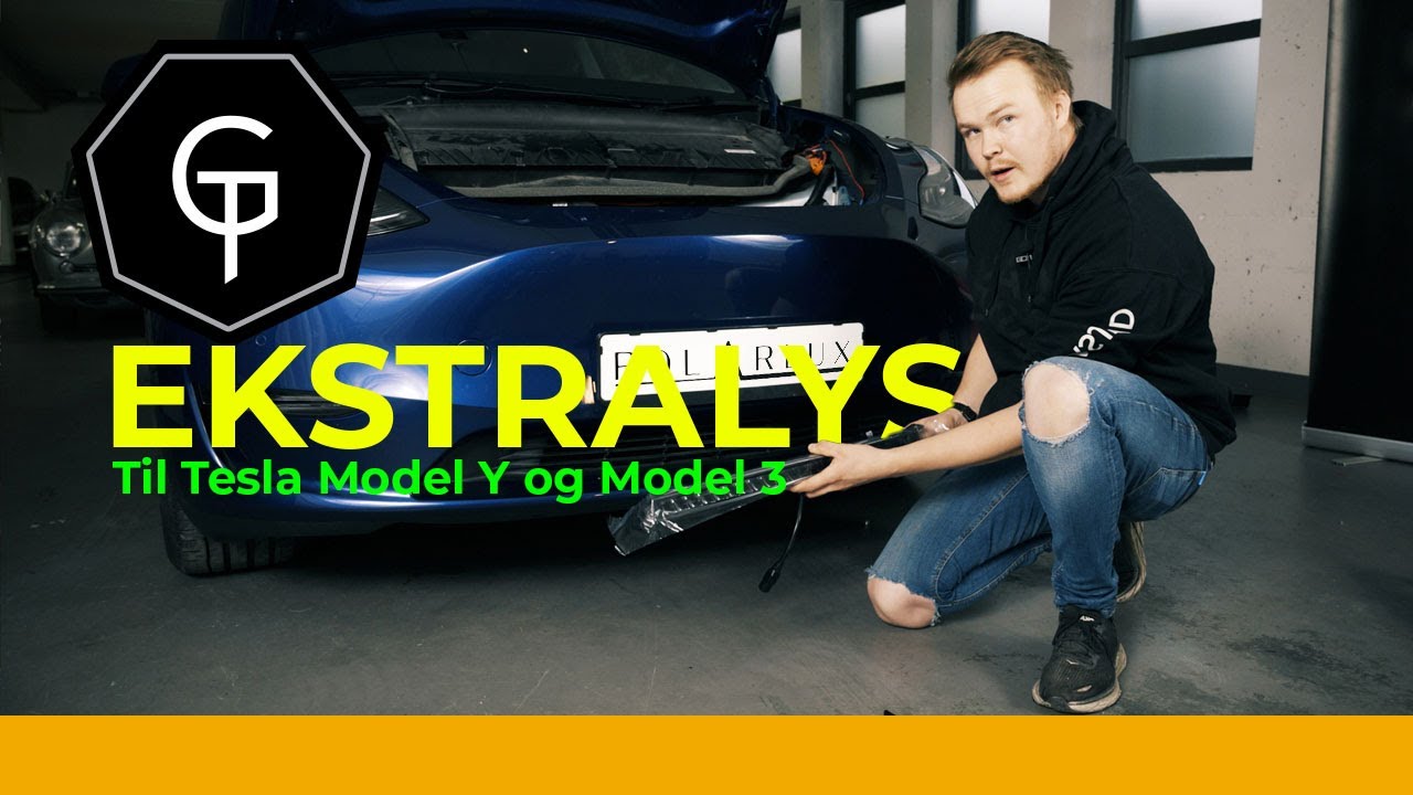 LED-bar Ekstralys på Tesla model Y og Model 3 - YouTube