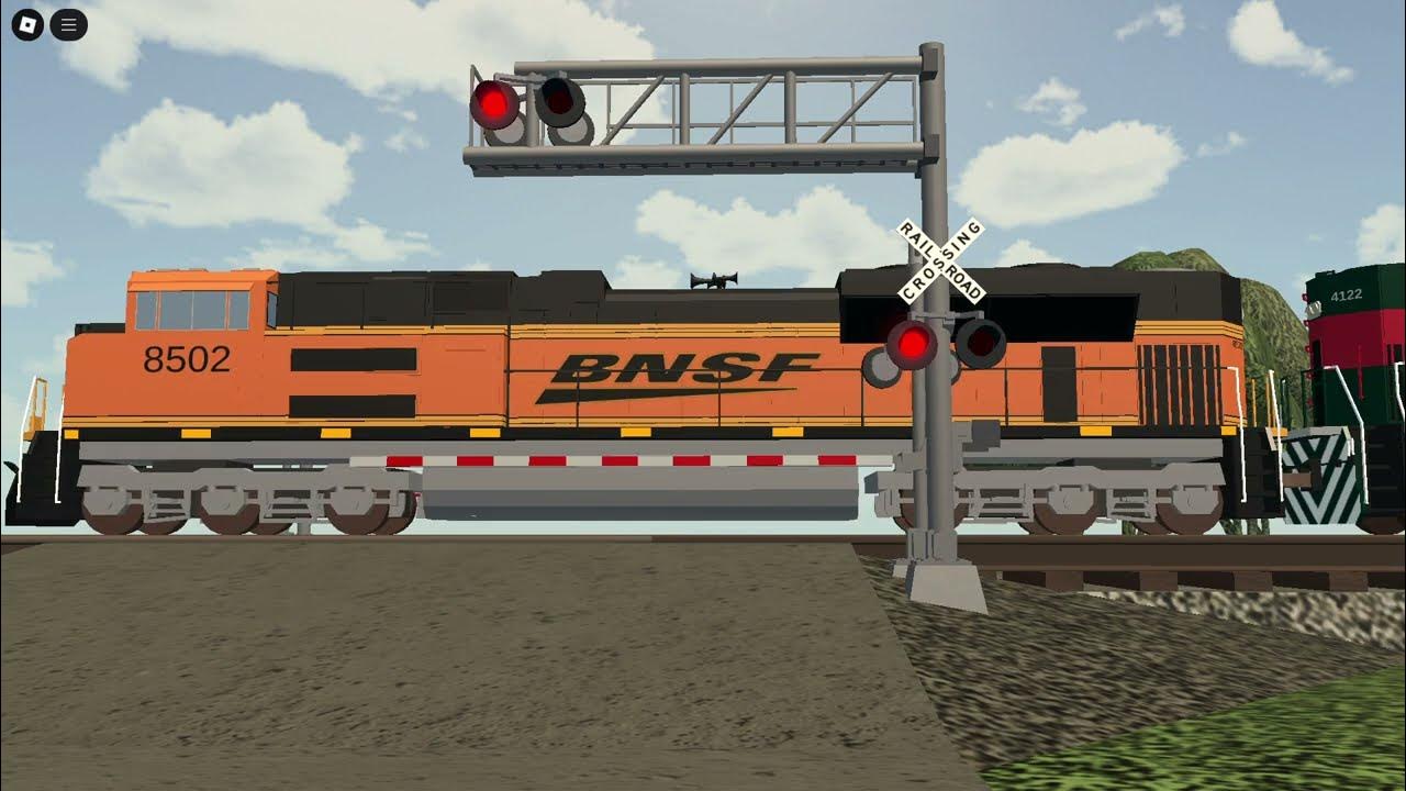 BNSF 8502 Leads Loaded Coal Train /w Ferromex East | Rd. Railroad Crossing - YouTube