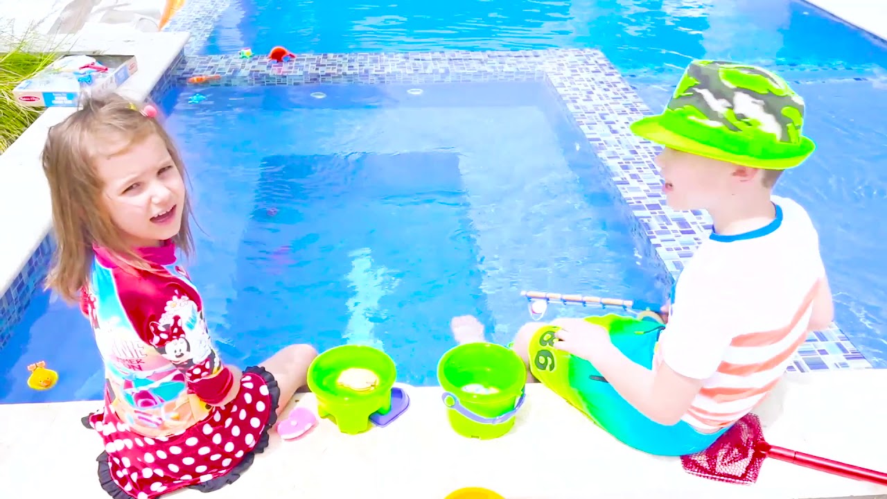 Max and Katy Fishing toys - YouTube