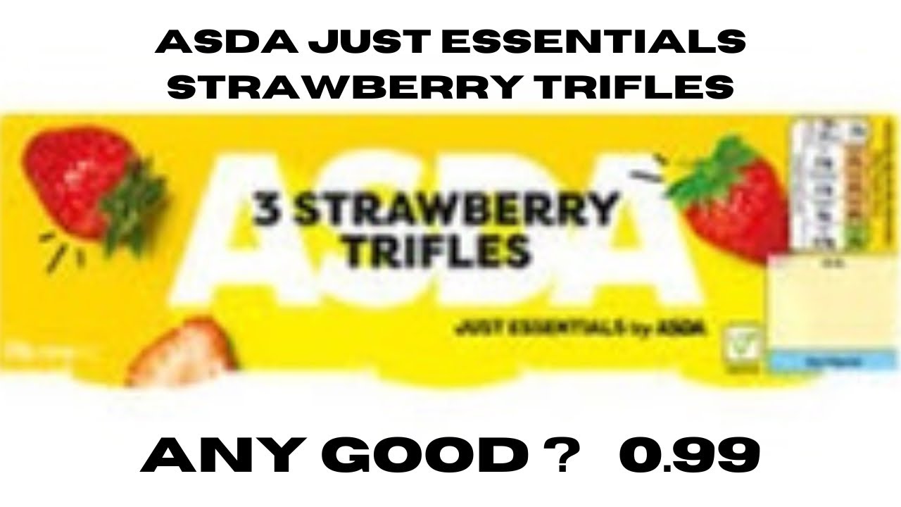 Asda just essentials strawberry trifle food review taste test - YouTube