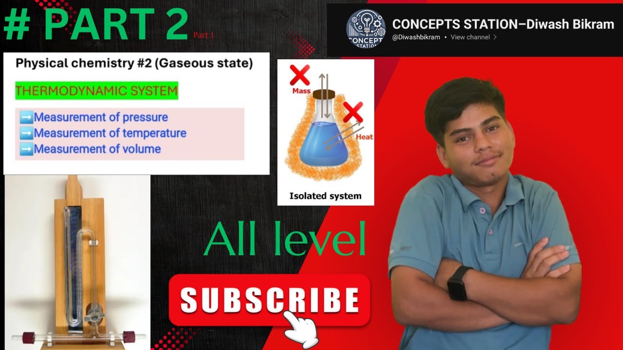 Physical chemistry #2|part 2|Gaseous state|Thermodynamic system| volume ...