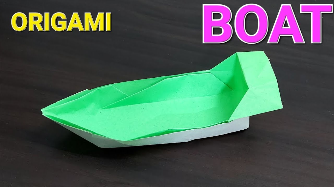 HOW TO MAKE ORIGAMI BOAT ⛵ THAT REALLY FLOATS - YouTube