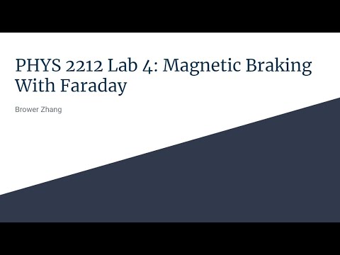 PHYS 2212 Lab 4: Magnetic Braking With Faraday - YouTube