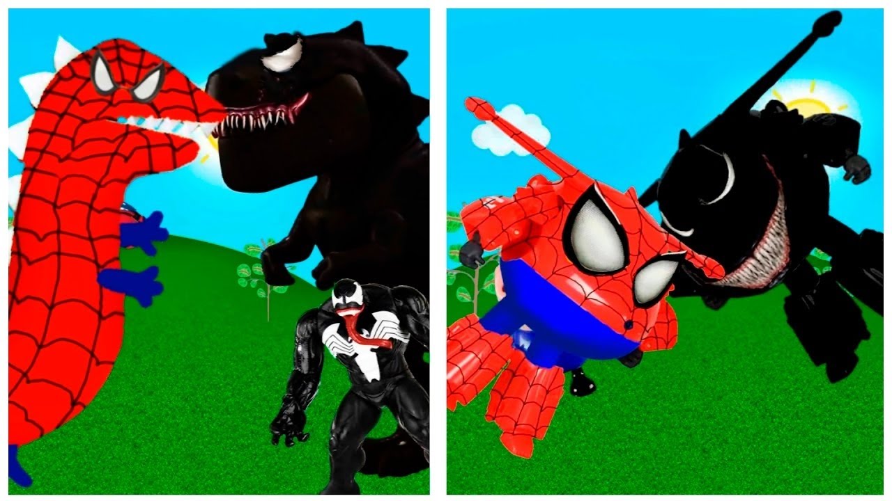 Peppa pig spiderman homem aranha Vs Venom George Pig Jett Super Wings ...