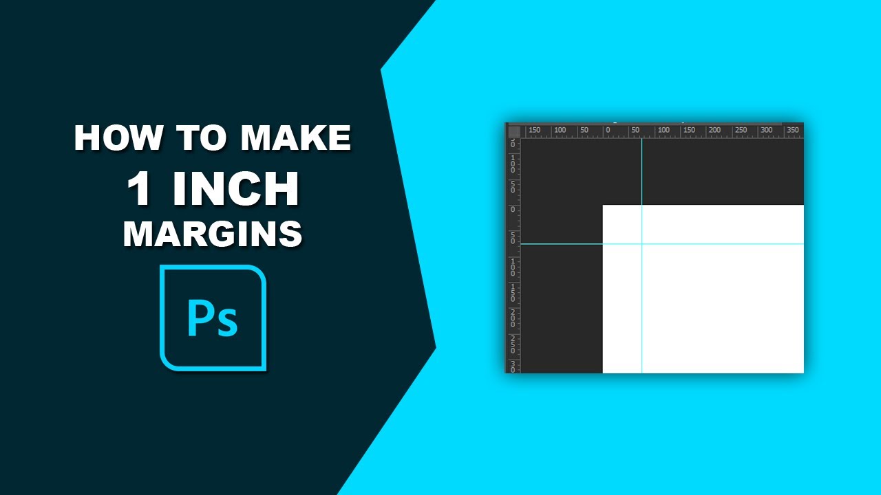 How to make 1 inch margins in Photoshop - YouTube