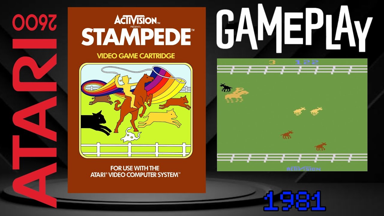 STAMPEDE - Atari 2600 Gameplay - YouTube