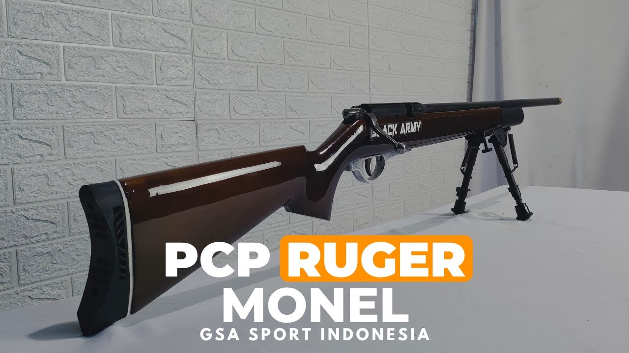 SENAPAN ANGIN PCP RUGER MONEL BLACK ARMY OD 28 #085232915627 - YouTube