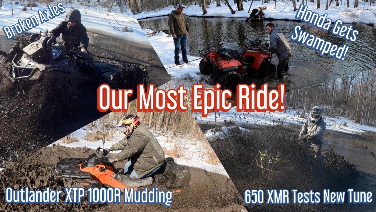 EPIC MUD RIDE | 2021 Can-Am Outlander 1000 XTP Mudding, Polaris Breaks ...