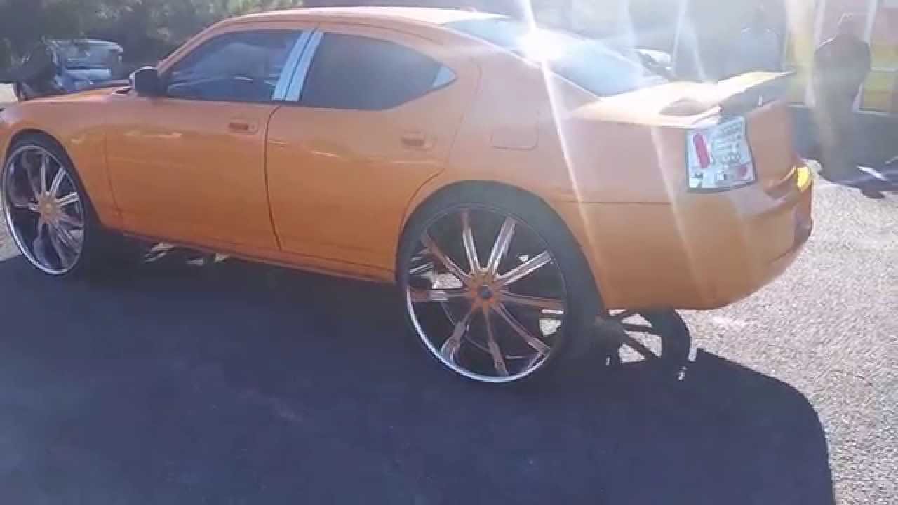 Dodge Charger on 30" rims \ Johns Restoration - YouTube