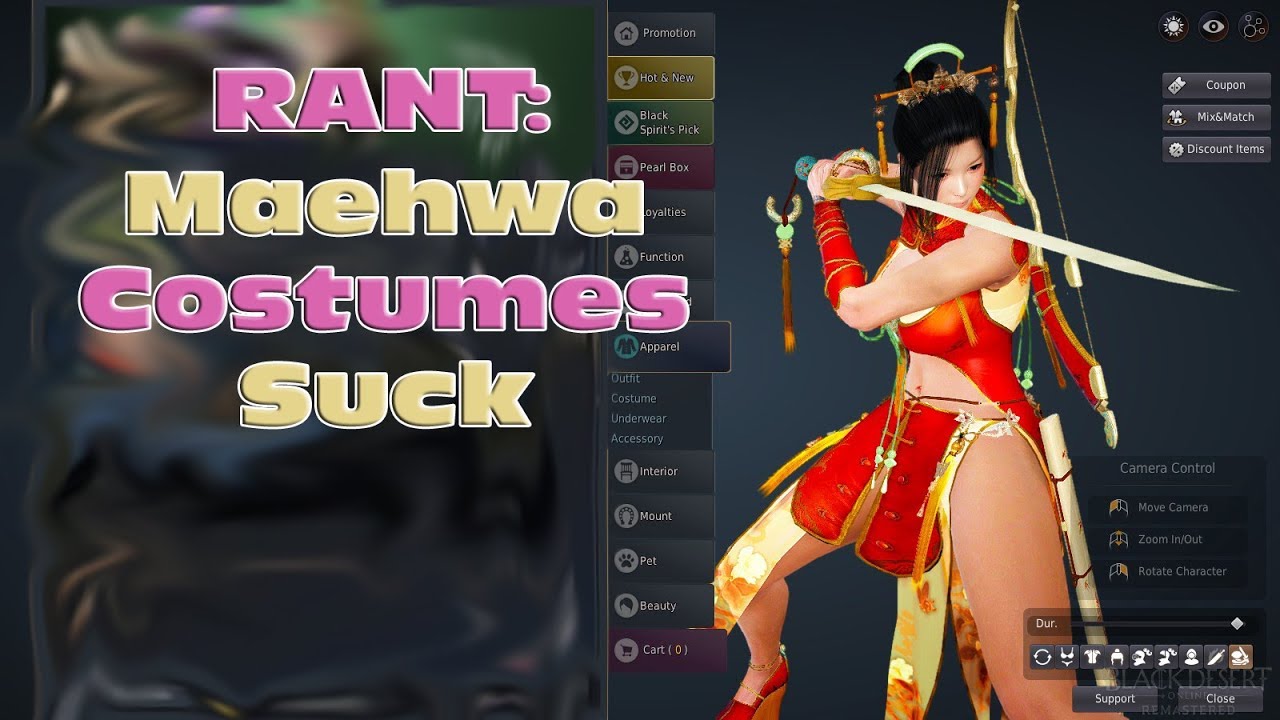 BDO Rant - Maehwa Pearl Shop Costumes Suck - YouTube