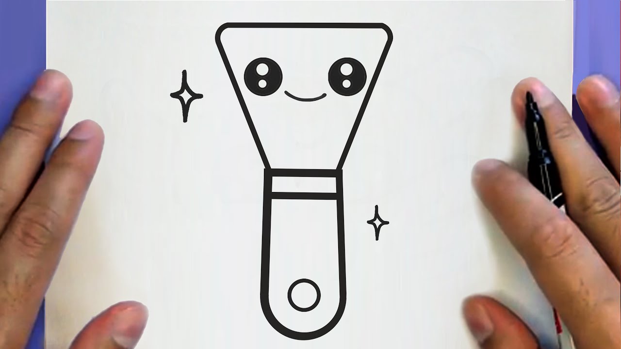 HOW TO DRAW A CUTE PUTTY KNIFE, STEP BY STEP, DRAW Cute things - YouTube