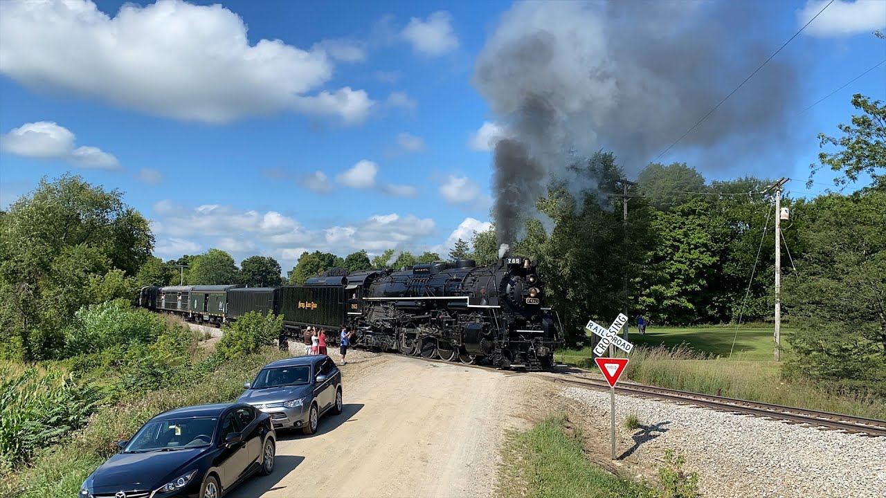 Nickel Plate Road 765 Steam Train Departs Ray, Indiana w/ Tri-State ...