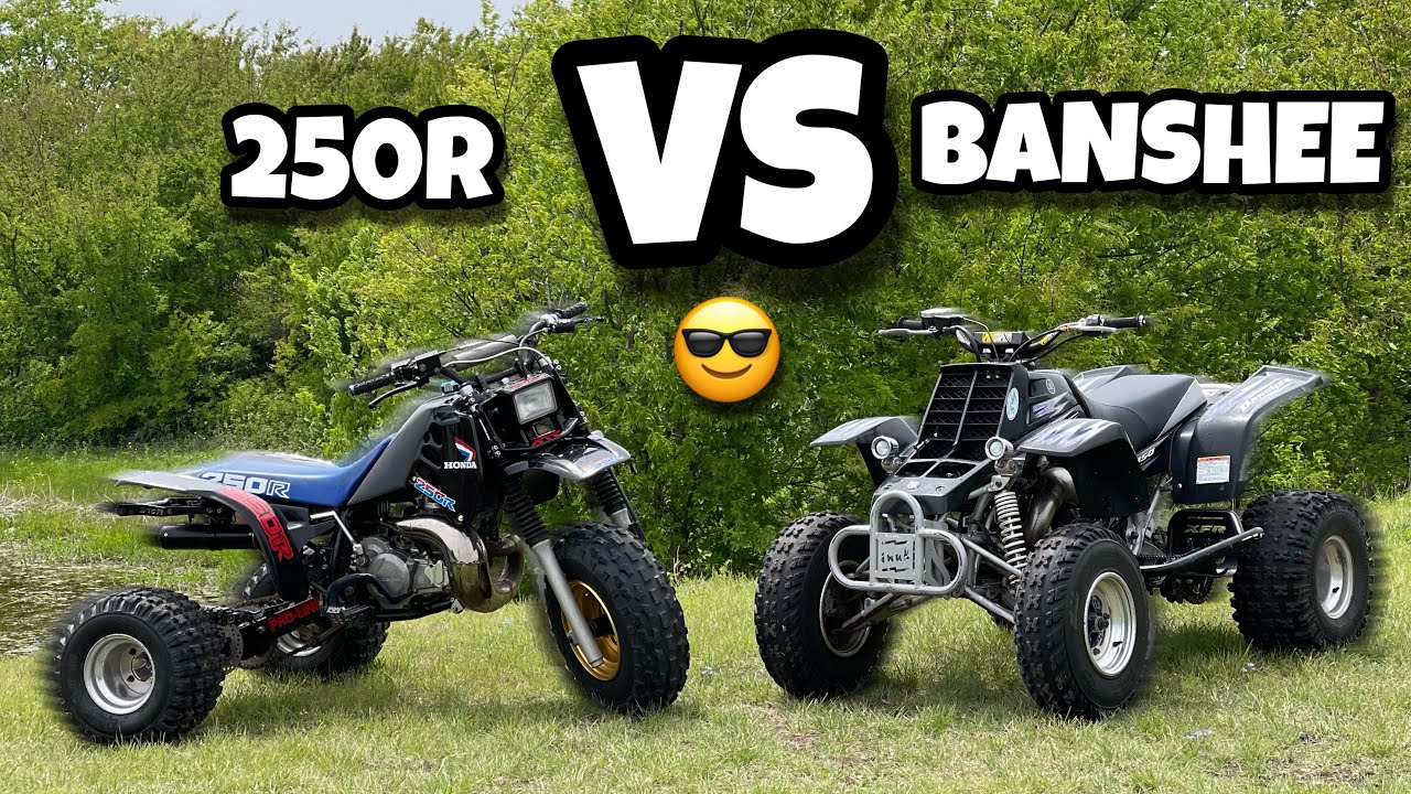 250R VS Banshee | Honda 250R VS Yamaha Banshee - YouTube