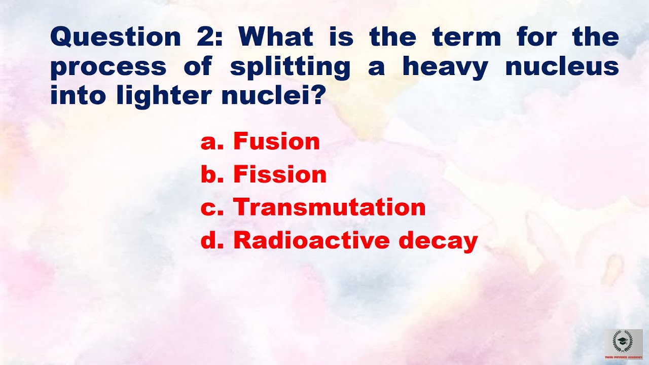 Nuclear Physics : Nuclear Reactions - MCQs - YouTube