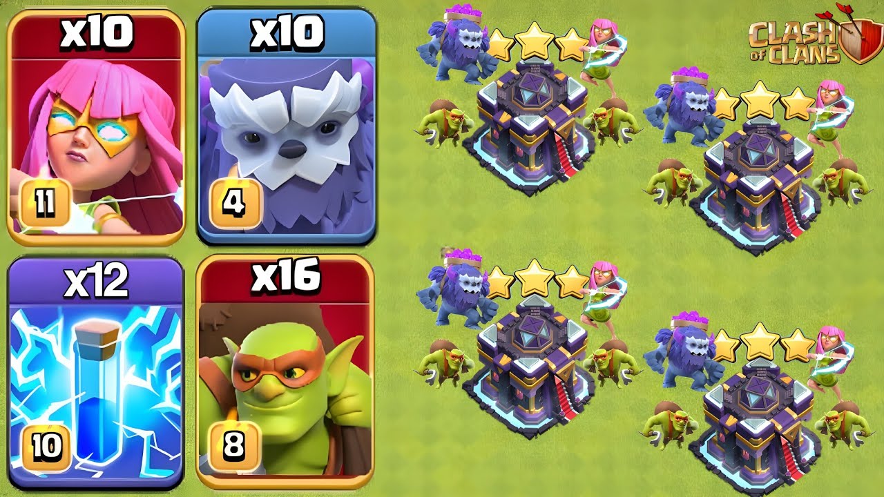 Lightning Super Archer + Yeti Attack Strategy For Th15? Clash of Clans ...