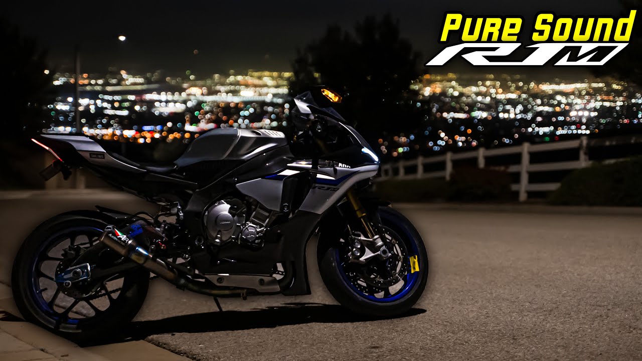 Yamaha R1M goes for a night ride - Pure Sound - YouTube
