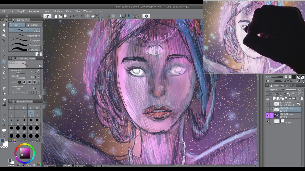 Timelapse painting Female Figure Born Again and Again - YouTube
