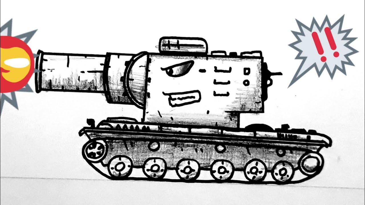 🔥วาดรูปรถถัง💥How to draw cartoon monster tank - YouTube