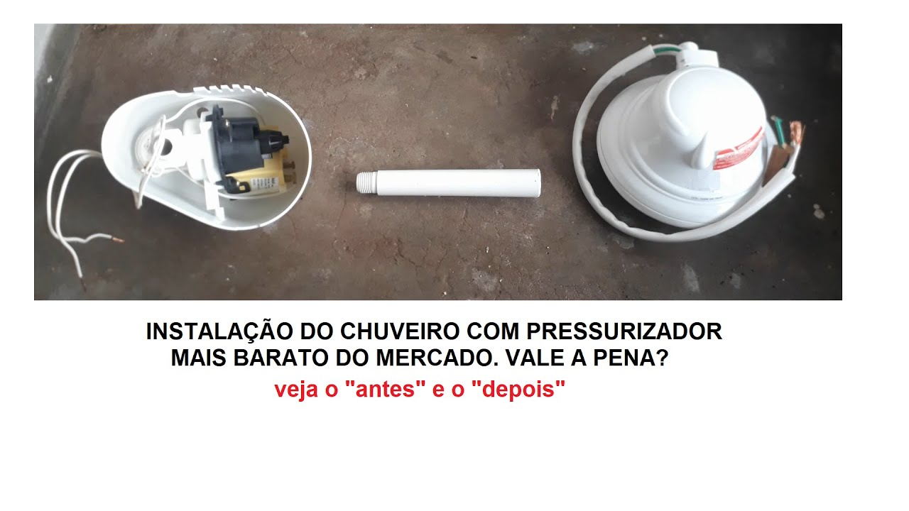 INSTALAÇÃO E TESTE DO CHUVEIRO COM PRESSURIZADOR - YouTube