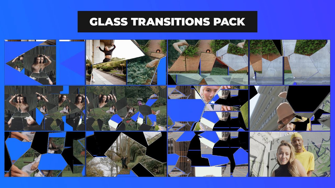 Glass Transitions Pack After Effects Template | Customize Colors and ...