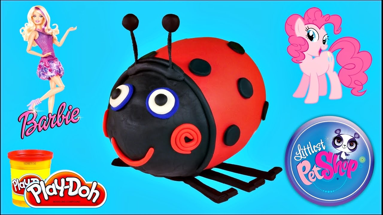 Giant Play Doh Surprise Egg GASTON the Ladybug - YouTube