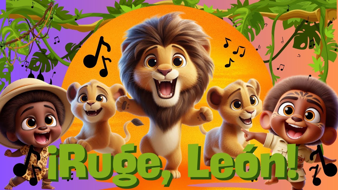🎶🐾 ¡Ruge, León! Canción Infantil Divertida sobre Leones 🦁🎶 - YouTube