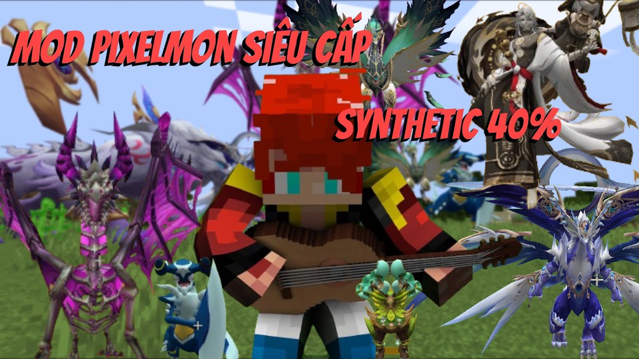 Mod pixelmon siêu cấp Synthetic 40% update form và spawn 100% - YouTube